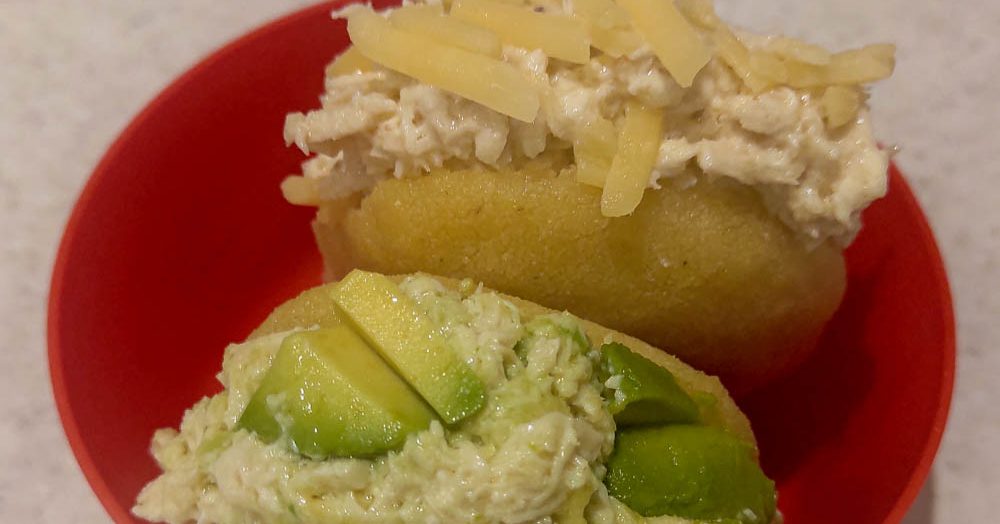 Baked Arepas with Reina Pepiada filling - Taste Evocations